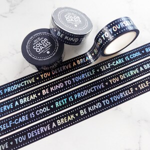 Holographic Affirmations Washi Tape: Mental Health Reminders - Etsy