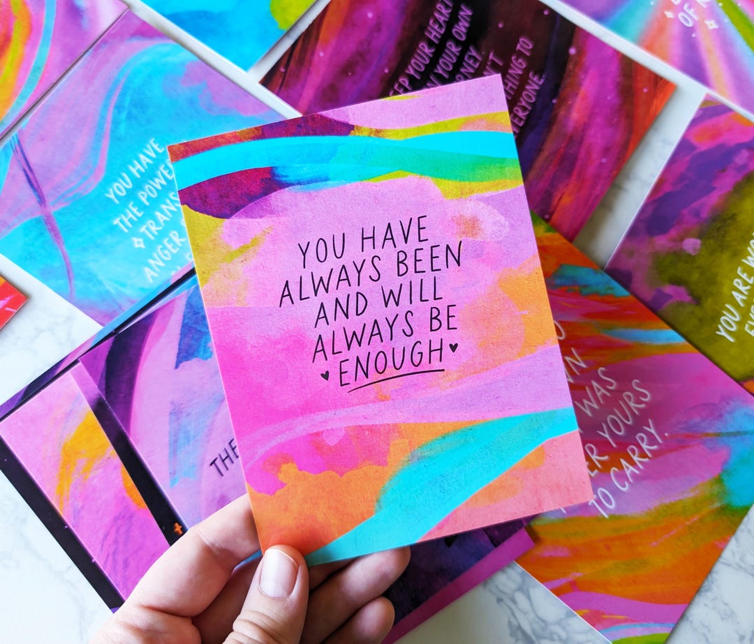 ALWAYS ENOUGH Deck: Positive Affirmations for Resilience, Healing & Self-care, Empowerment Gift ...