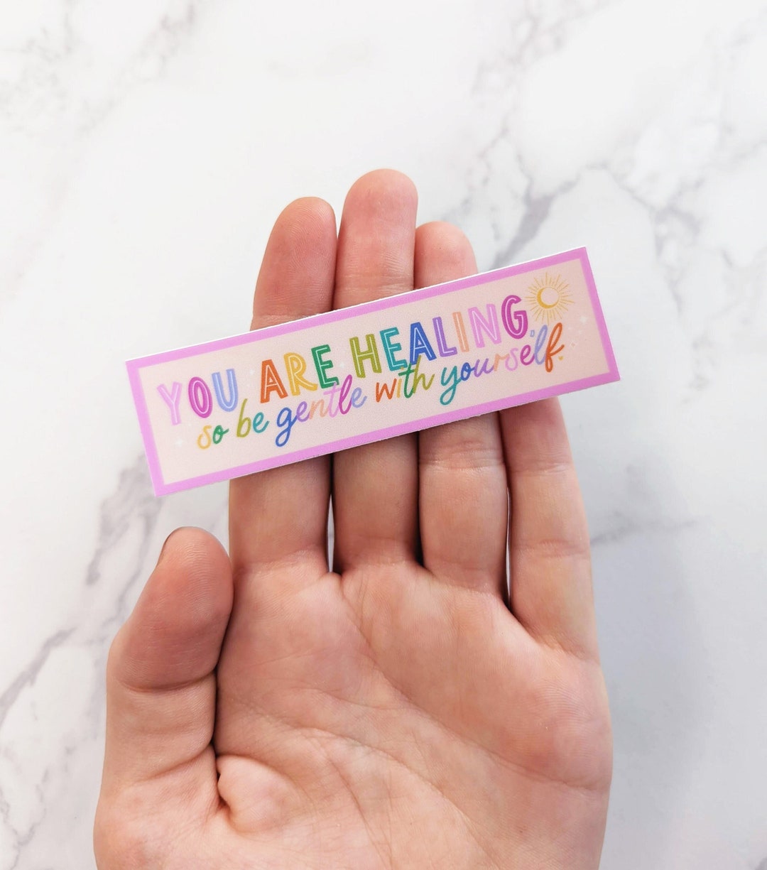 You Are Healing... Colorful Rainbow Healing Sticker Mental Health ...