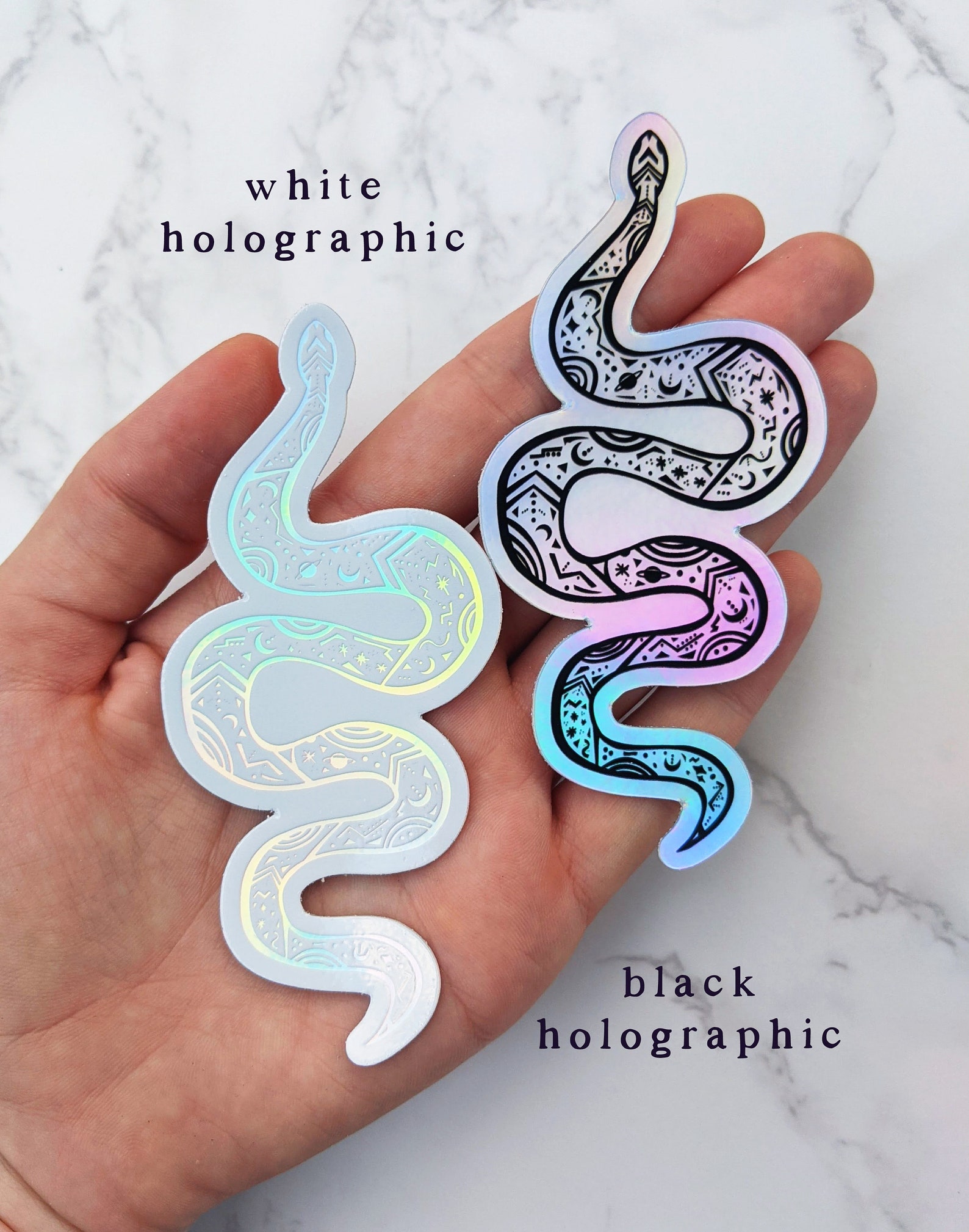 Celestial Snake Sticker Rainbow Holographic Snake Sticker | Etsy