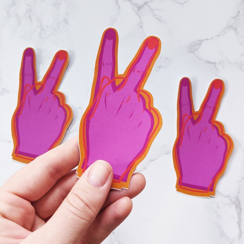 Middle Finger Stickers - Etsy