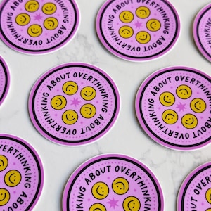 Overthinking About Overthinking Laptop Sticker, Over-thinker Sticker ...