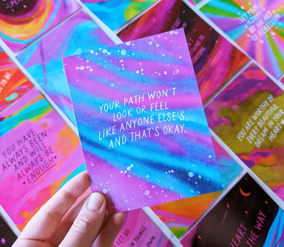 New Positive Affirmation Oracle Cards Gentle Reminders for Creativity ...