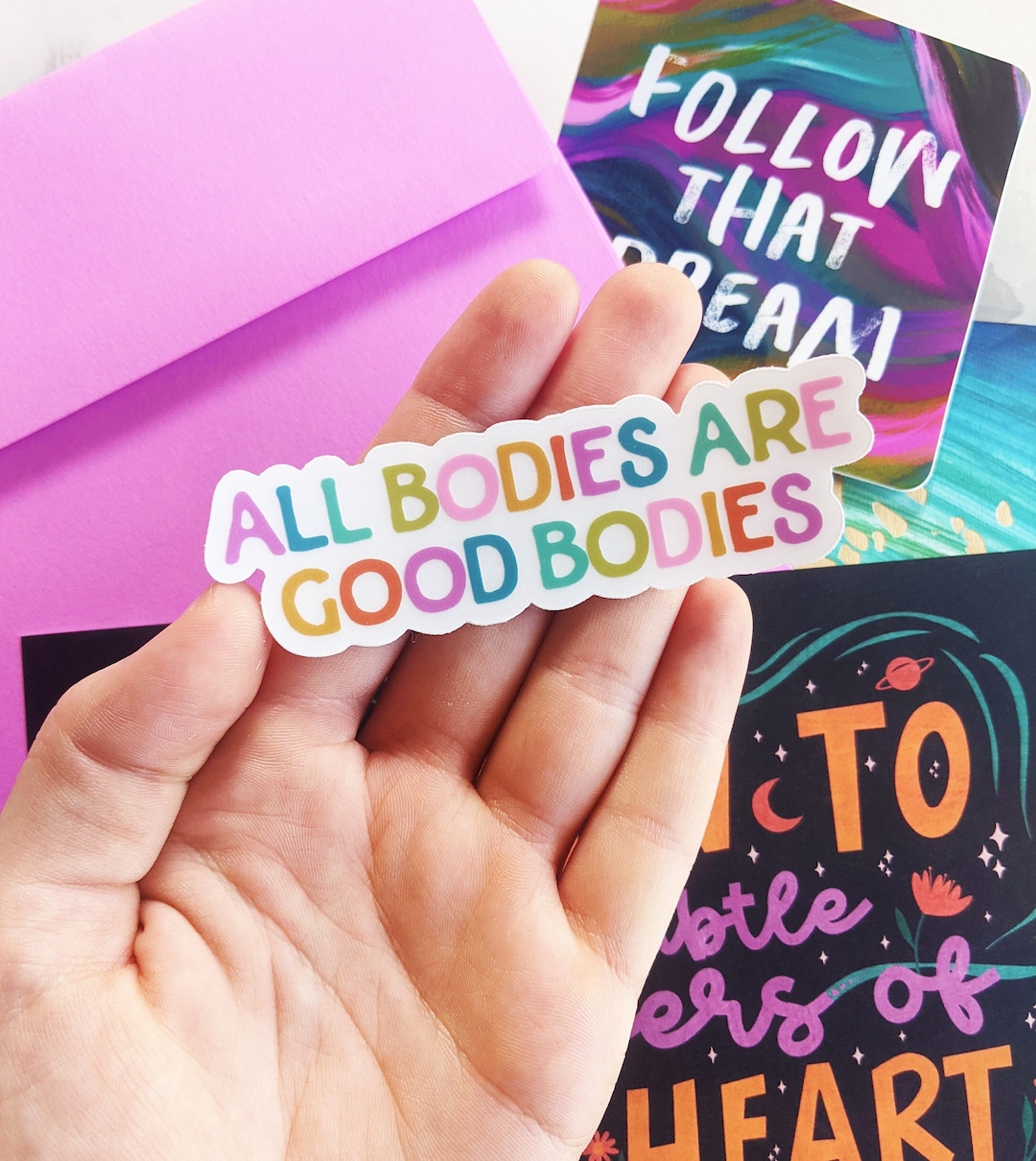 ALL BODIES Are Good Bodies Clear Aesthetic Sticker for Laptop, Mirror ...