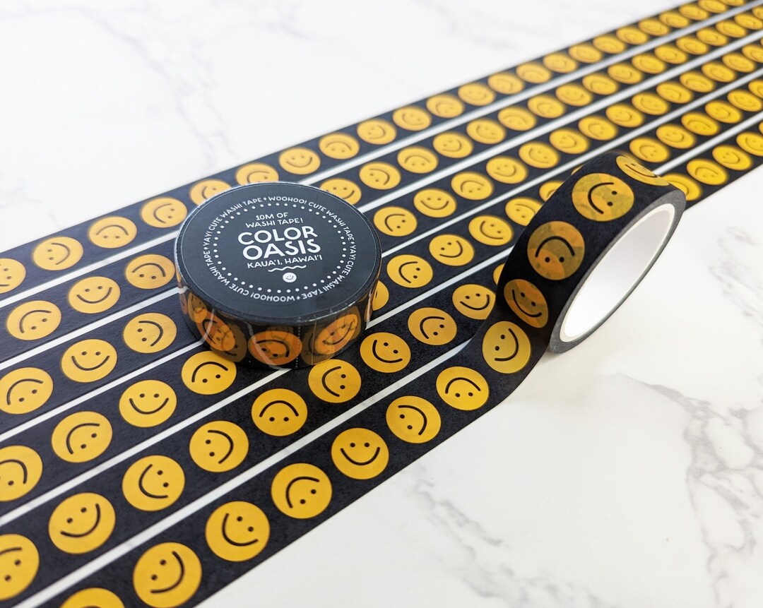 New Cute Smiling Faces Washi Tape for Mail, Journals, Crafting & More ...