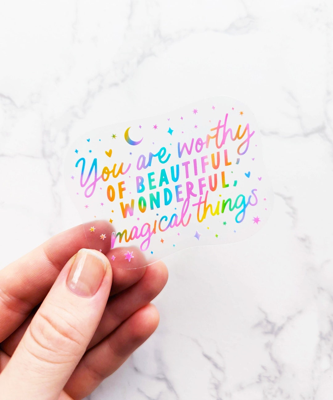 NEW! "you Are Worthy of Beautiful, Wonderful, Magical Things" Clear ...