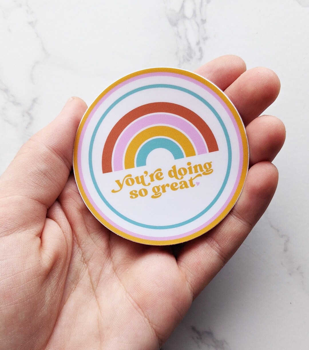You're Doing so Great | Cute Rainbow Encouraging Sticker Positive Feel ...