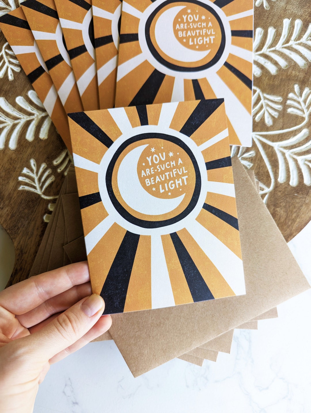 Eco-friendly 100% Recycled Paper Cards • Sun & Moon Cards, Birthday ...