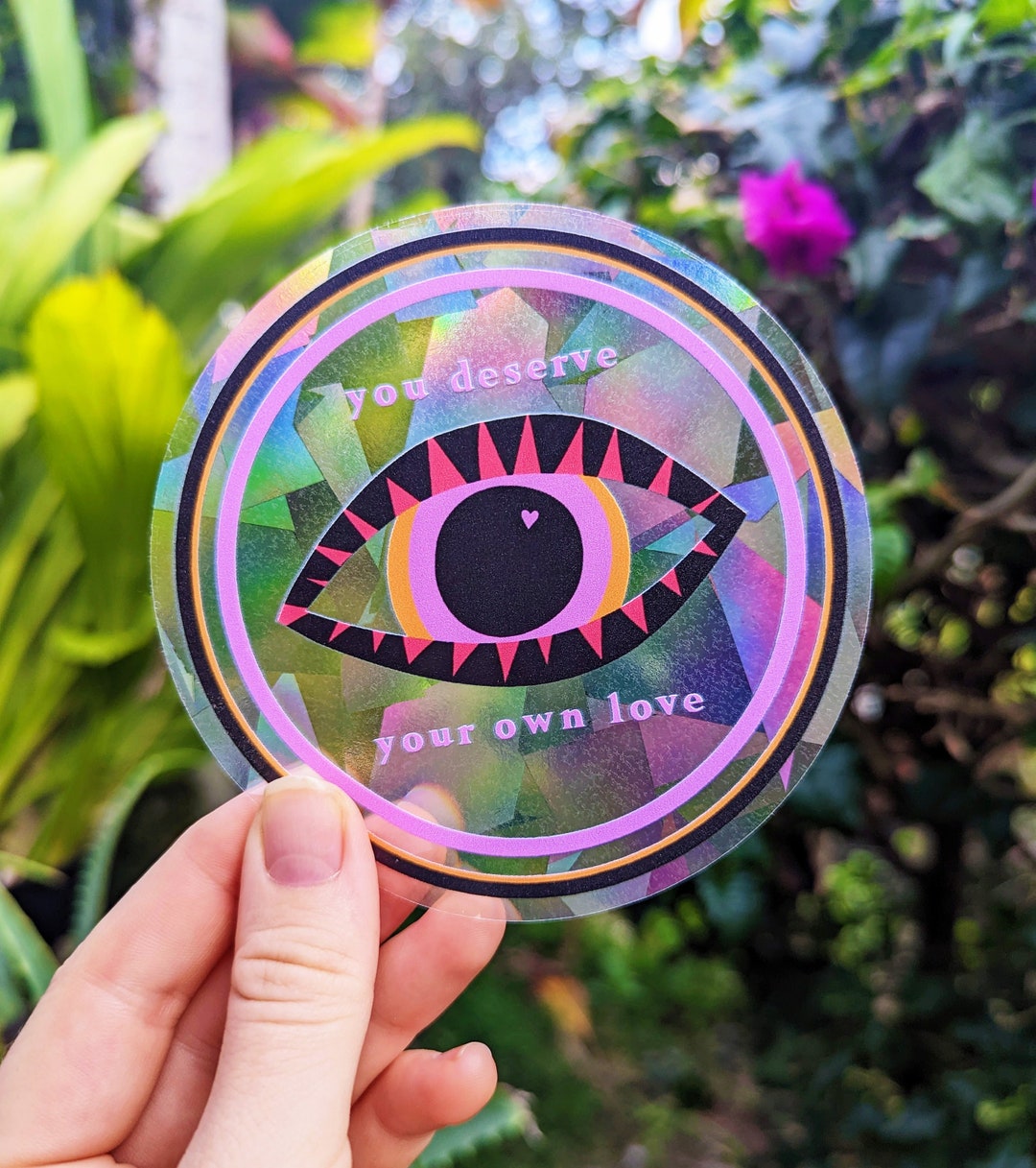Self-love Sun Catcher Sticker Rainbow Light Catching Sticker, Rainbow ...