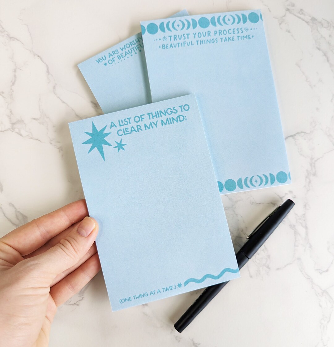 One Thing at a Time :) Sticky Note Notepads 4" X 6" Notepad To-do List ...