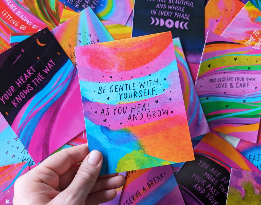 Positive Affirmation Art Oracle Cards for Creativity, Resilience Self ...