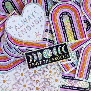 NEW! "trust the Process" Moon Phase Sticker Waterproof Holographic ...