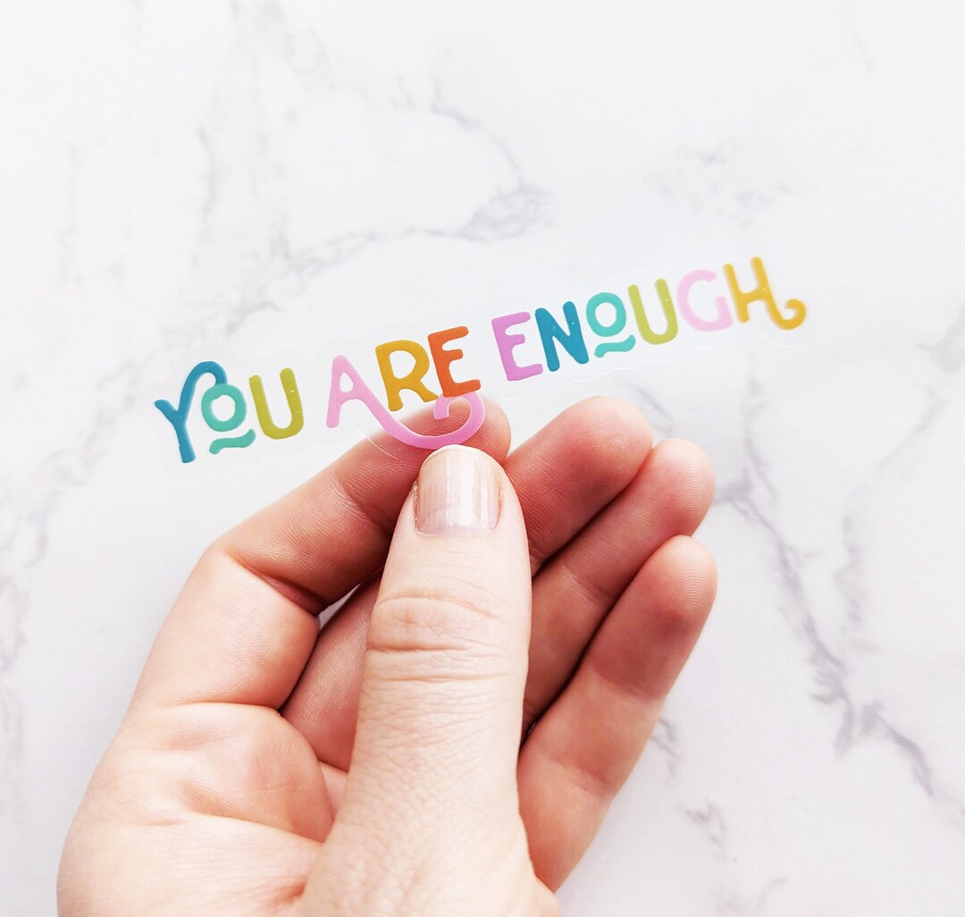 Colorful Self-love Affirmation Stickers Clear Aesthetic Vinyl Stickers ...