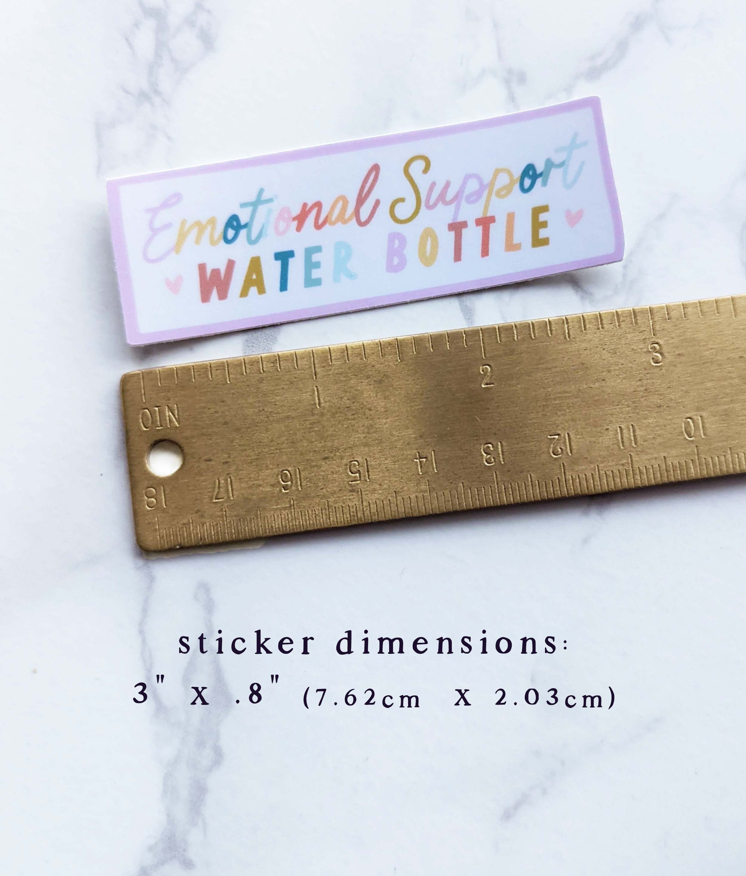 Emotional Support Water Bottle Sticker Cute Mental Health - Etsy