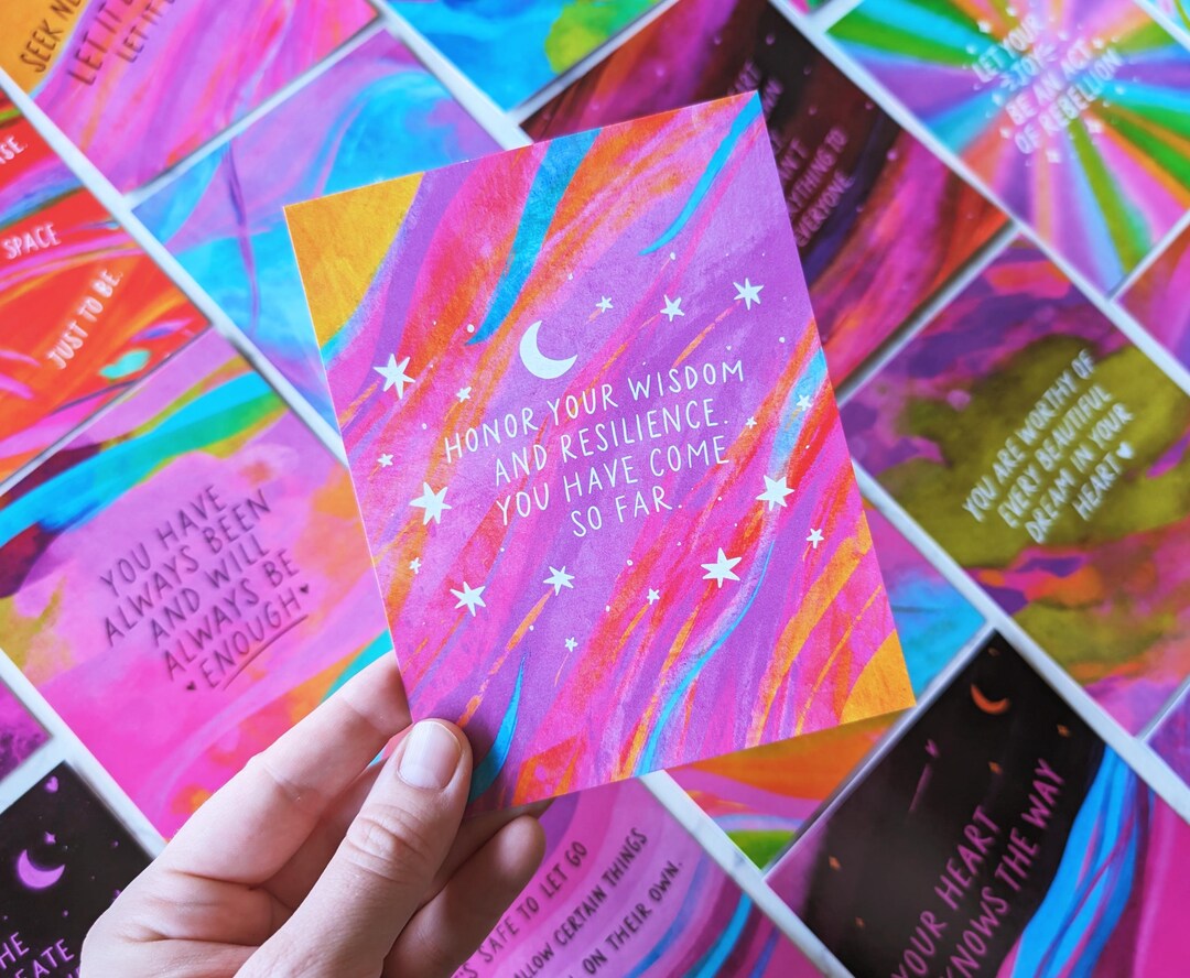 NEW Positive Affirmation Oracle Cards Gentle Reminders for Creativity ...