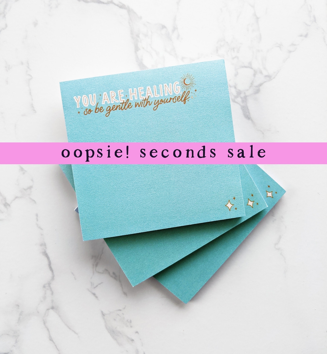 SECONDS SALE You Are Healing Cute Sticky Note Pad Healing & Mental ...