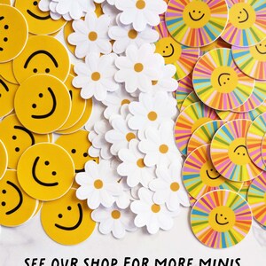 Mini Happy Face Stickers: Waterproof Vinyl Decals for Laptop, Water ...