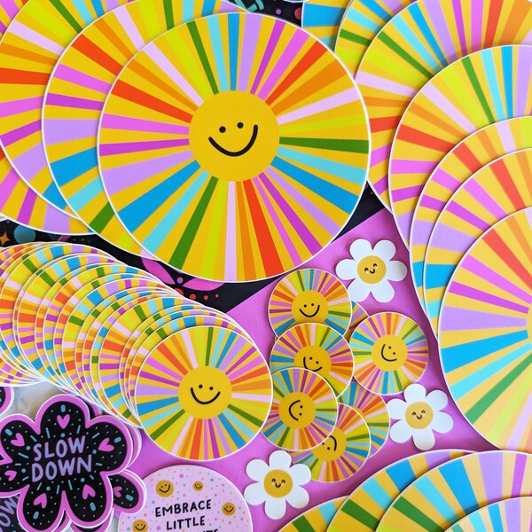 Sun Stickers - Etsy