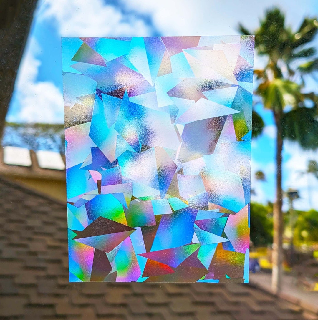 NEW BLANK Prismatic Rainbow Suncatcher Sticker Film Sheet 4.5 X 6 ...