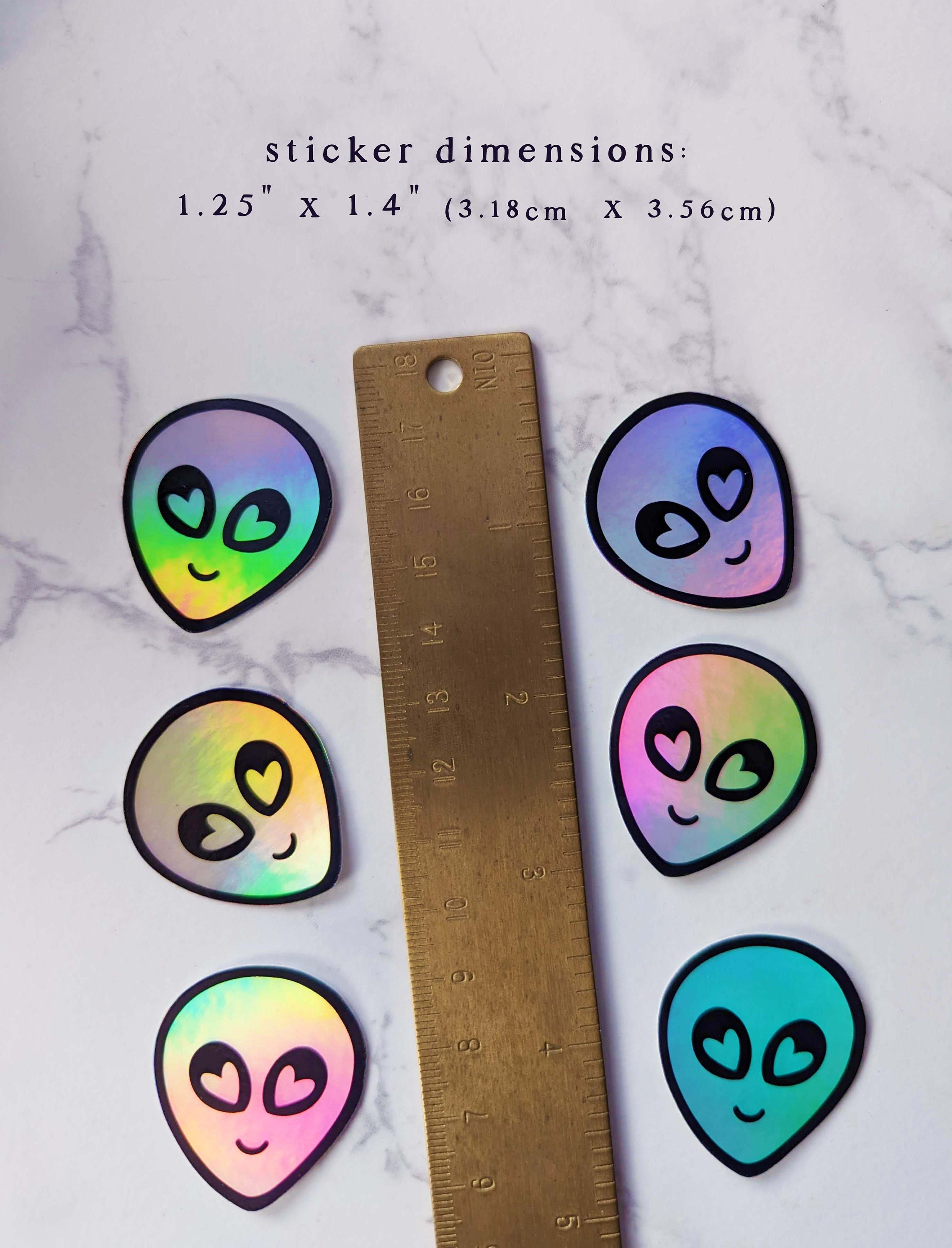 Mini Alien Sticker Pack Mini Holographic Alien Stickers Cute - Etsy
