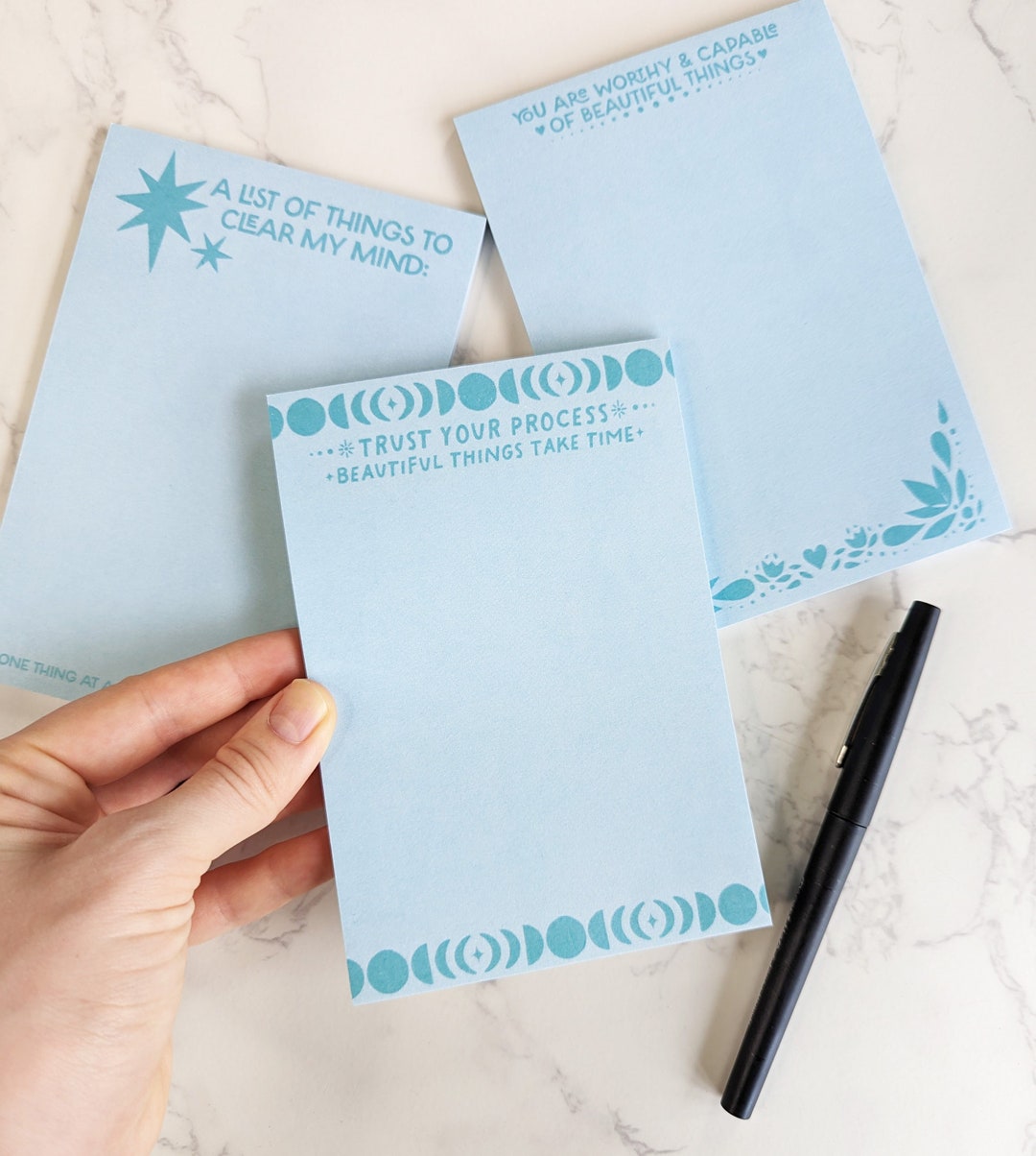 Moon Phase Sticky Note Notepads 4" X 6" Notepad • Healing & Mental ...