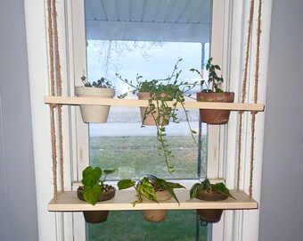 Hanging Window Plant Shelf - Etsy