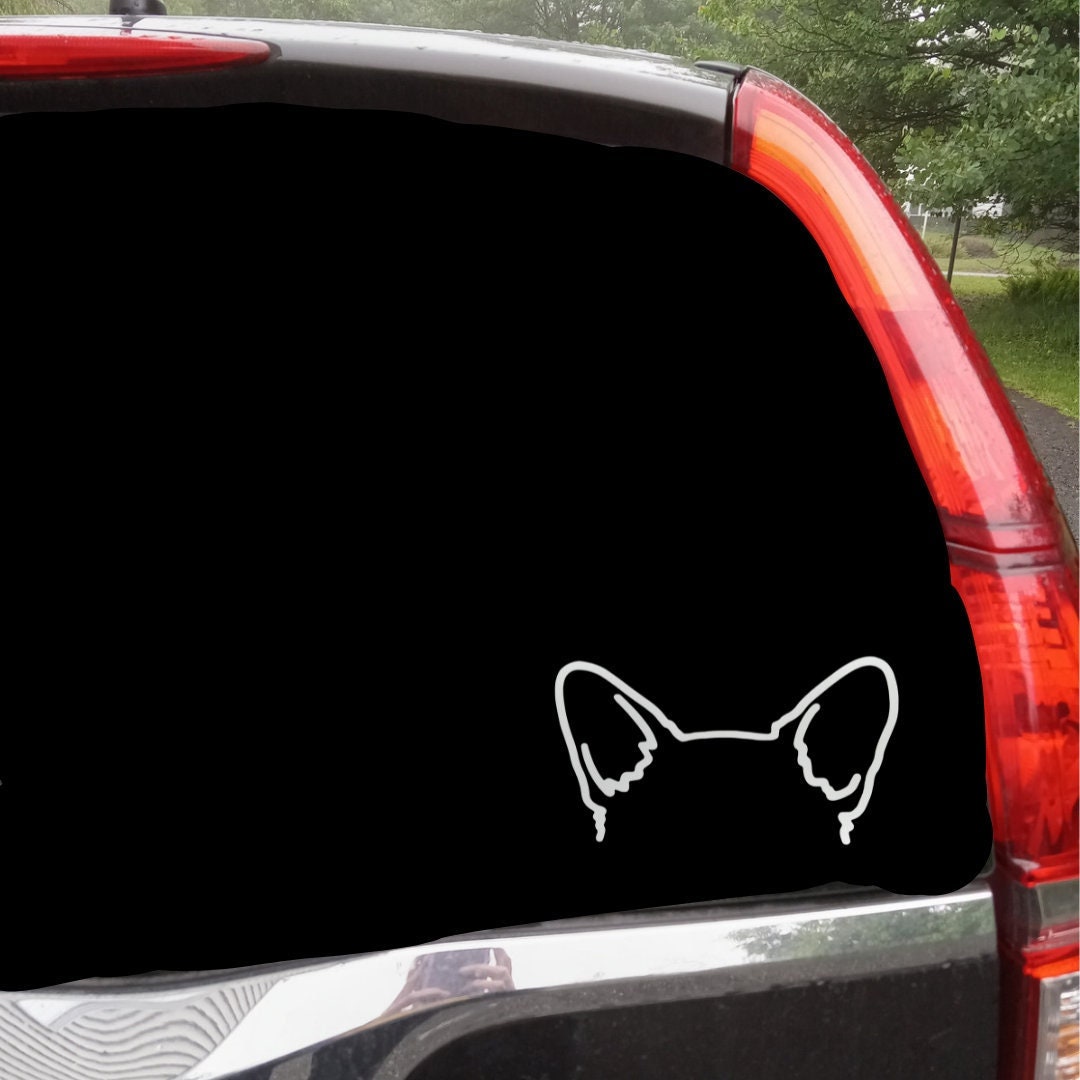 Welsh Corgi Ears Decal - Corgi Ear Sticker - Vinyl Decal - Dog Mom Dad ...