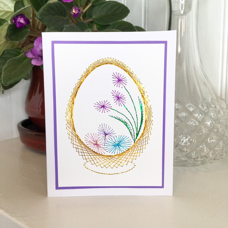 Embroidered Postcard - Etsy