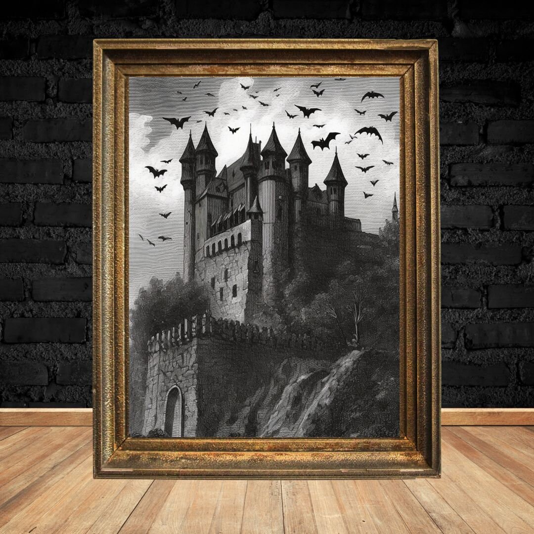 Dracula's Castle Art Print: Gothic Vampire Home Decor - Etsy