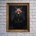 Gothic Fox Magician in Cloak, Goth Home Decor, Art Poster Print, Dark ...
