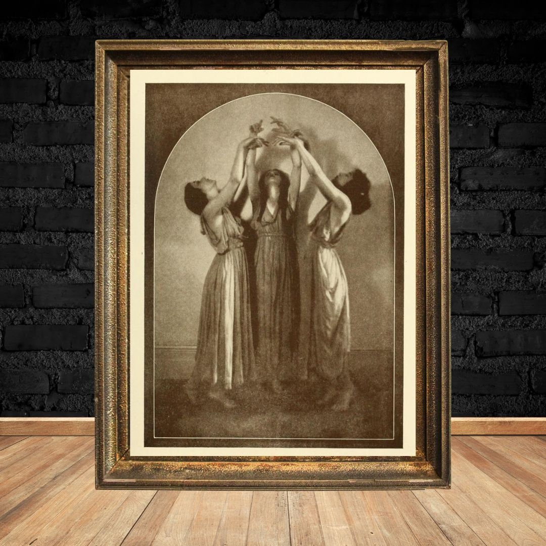 Witch Wall Art, Witch Decor, Vintage Print, Vintage Witch Art, Three ...