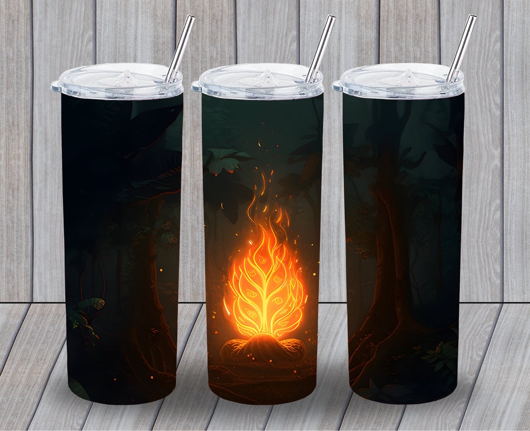 Fire Element 20 Oz Skinny Tumbler Wrap Sublimation Design PNG Instant ...