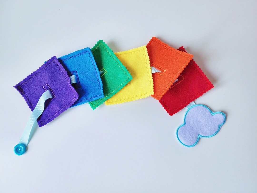 Rainbow Buttoning Activity for Fine Motor Skills (learning Toy ...