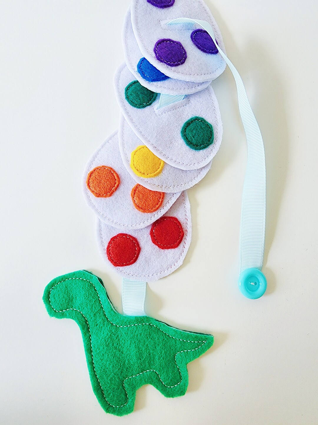 Dinosaur Egg Rainbow Color Buttoning Activity/ Fine Motor Skills ...