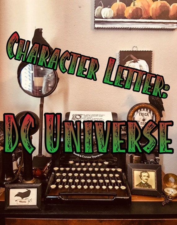 DC Universe Character Letter | Etsy
