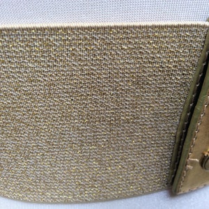 Vintage Wide Gold Belt Metallic Stretch Cinch Holiday Party Dance ...