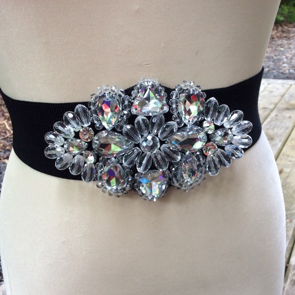Rhinestone Belt - Etsy