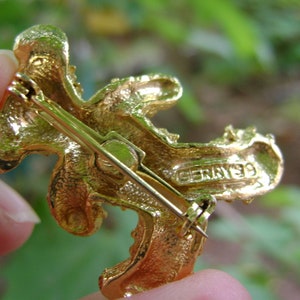 Vintage Teddy Bear Brooch Gerrys Jewelry Signed Gold Toned Christmas ...