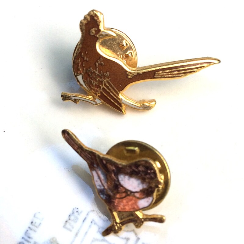 Gold Roadrunner Pin - Etsy
