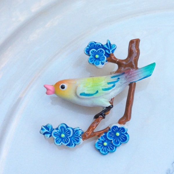 Bluebird Brooch - Etsy