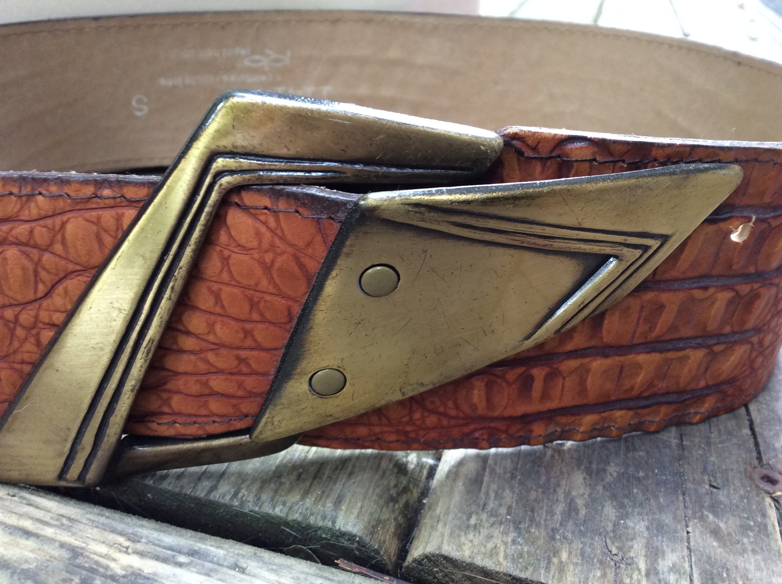 Vintage Wide Fashion Designer Asymmetrical Faux Snake Skin Belt, Retro ...