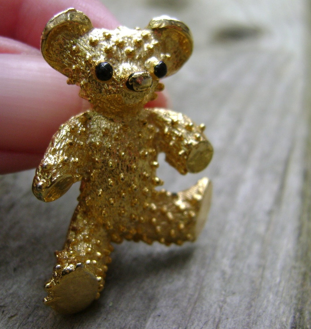 Vintage Gerry's Gold Tone Teddy Bear Brooch: Christmas Holiday Pin - Etsy