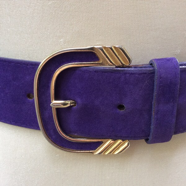 Purple Suede Belt - Etsy
