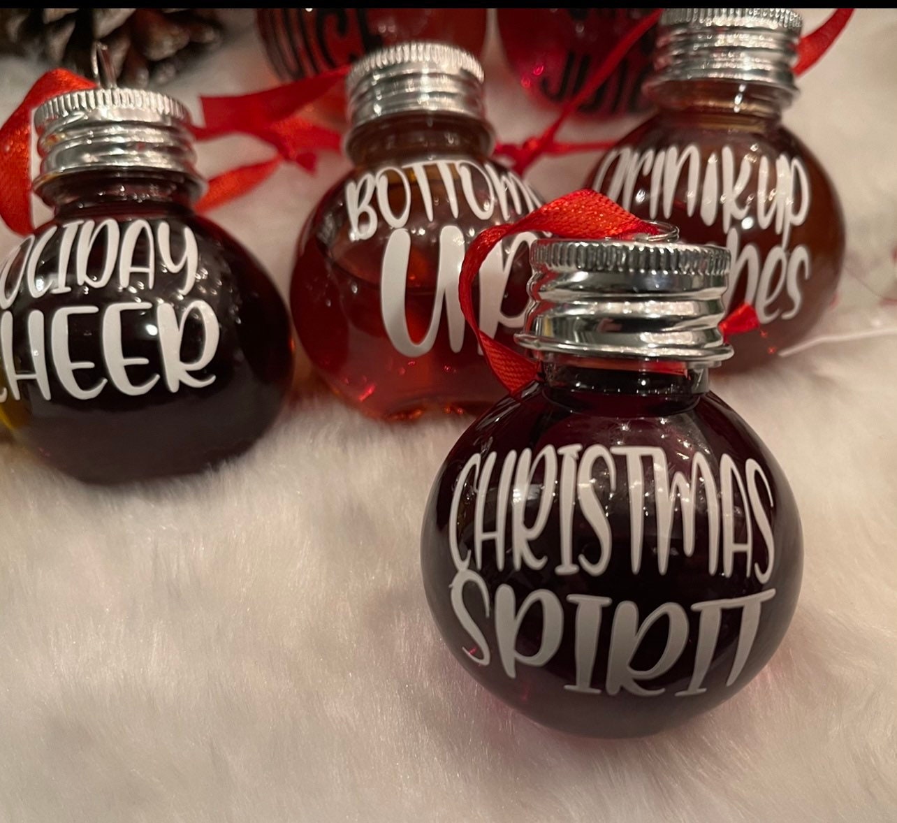 Christmas Booze Ball Ornaments, Ornament Shots, Shot Glass - Etsy