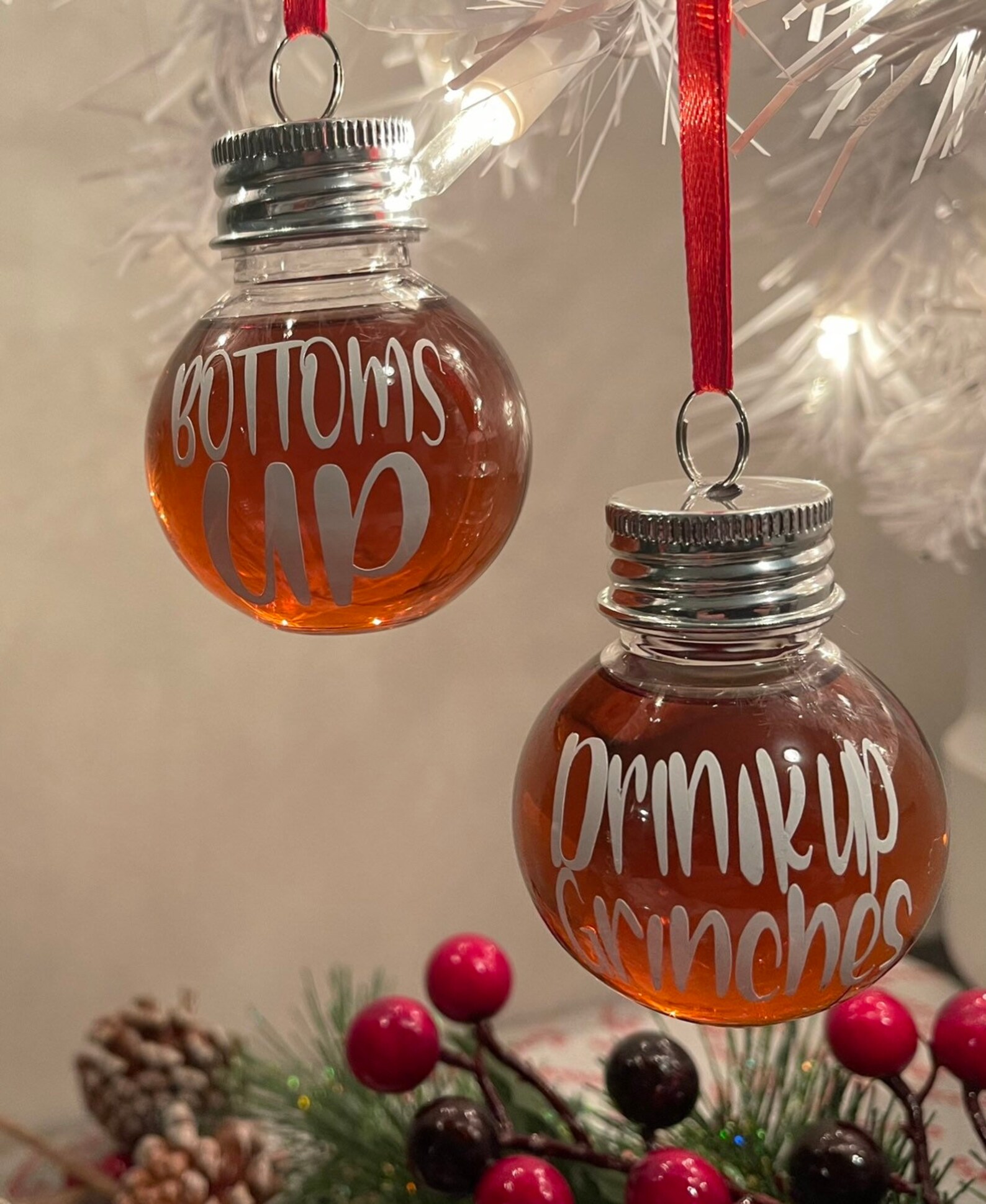 Christmas Booze Ball Ornaments, Ornament Shots, Shot Glass - Etsy