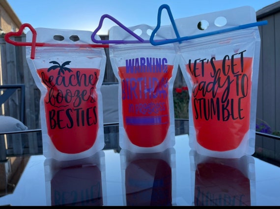 Custom Drink Pouches Booze Bags | Etsy