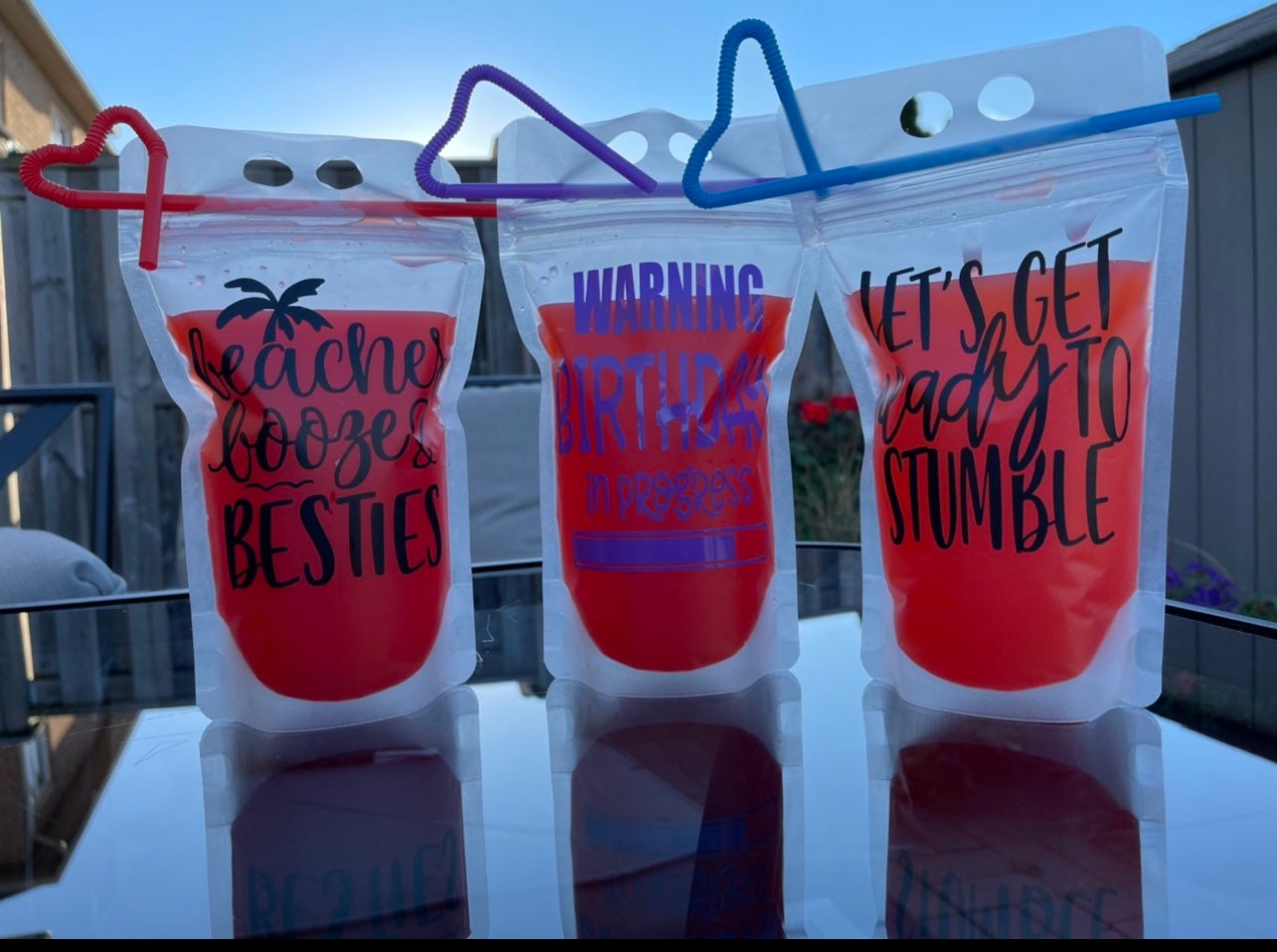 Custom Drink Pouches Booze Bags | Etsy