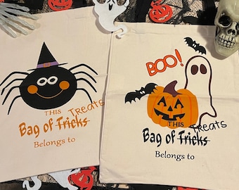 Personalized Halloween Bag Monster Bag for Trick or Treat - Etsy