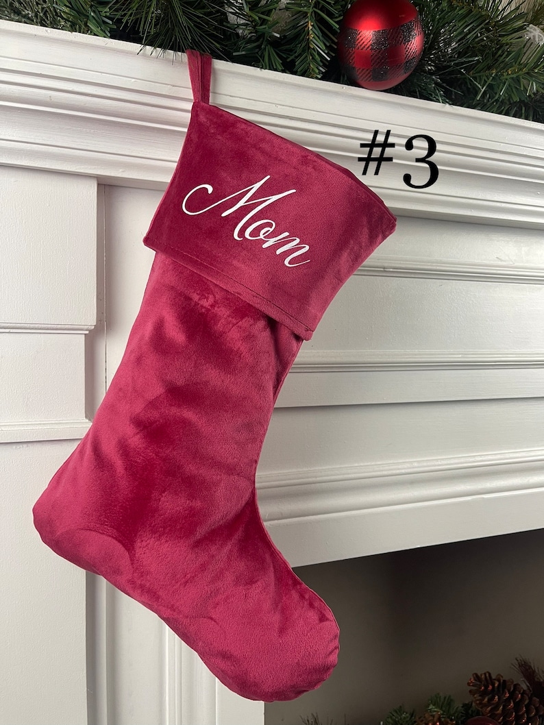 Personalized Velvet Christmas Stockings - Etsy