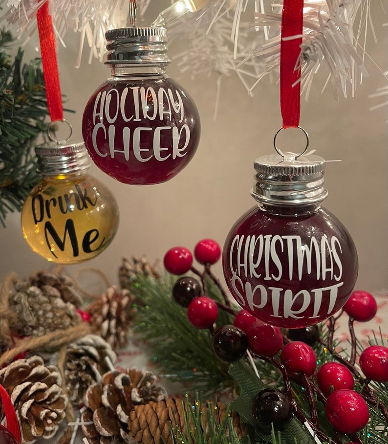 Christmas Booze Ball Ornaments, Ornament Shots, Shot Glass - Etsy